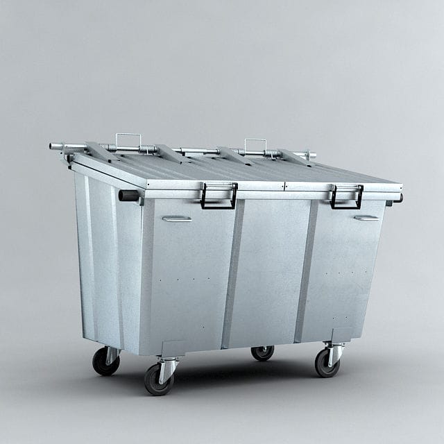 Container trash can - EUROTAINER - Royal Dutch Bammens - sheet steel ...