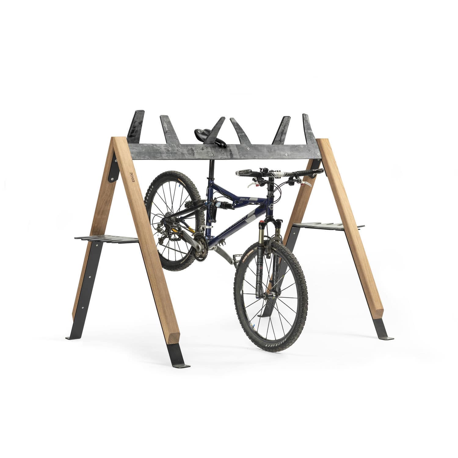Floor-mounted bike rack - Cabra ANT200 - egoé - steel / wooden / rubber