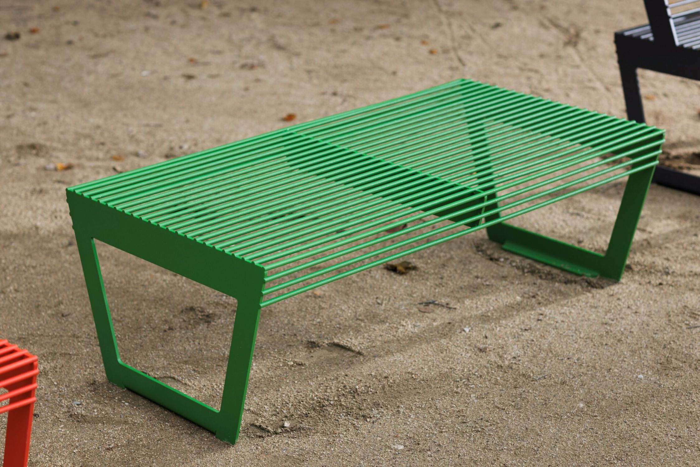 Contemporary public bench - A3-221 - egoé - galvanised steel / thermo ...