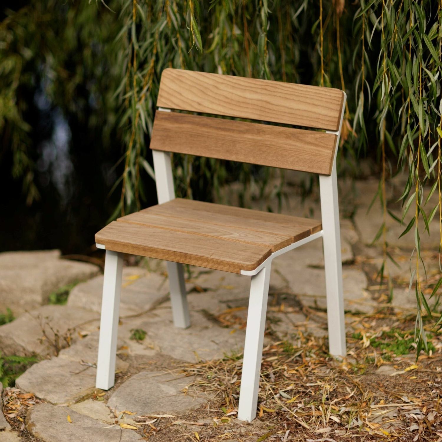 Contemporary garden chair - E2-152 - egoé - patio / ash / solid wood