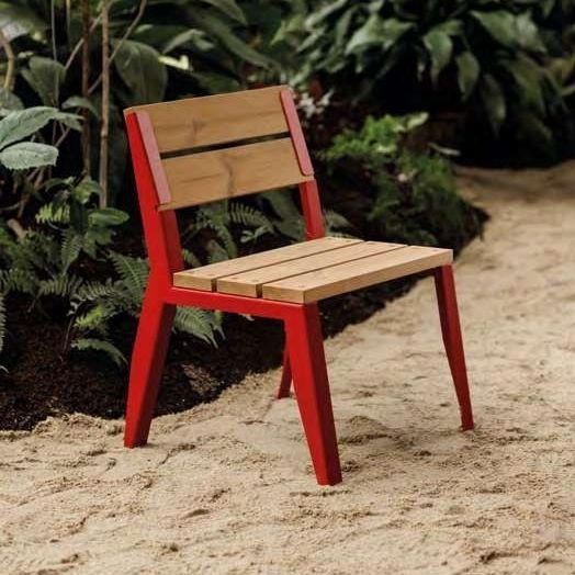 Contemporary garden chair - E1-101 - egoé - outdoor / pine / ash