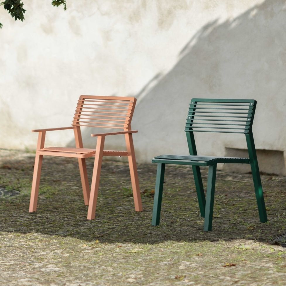 Contemporary garden chair - E2-257 - egoé - outdoor / galvanised steel ...