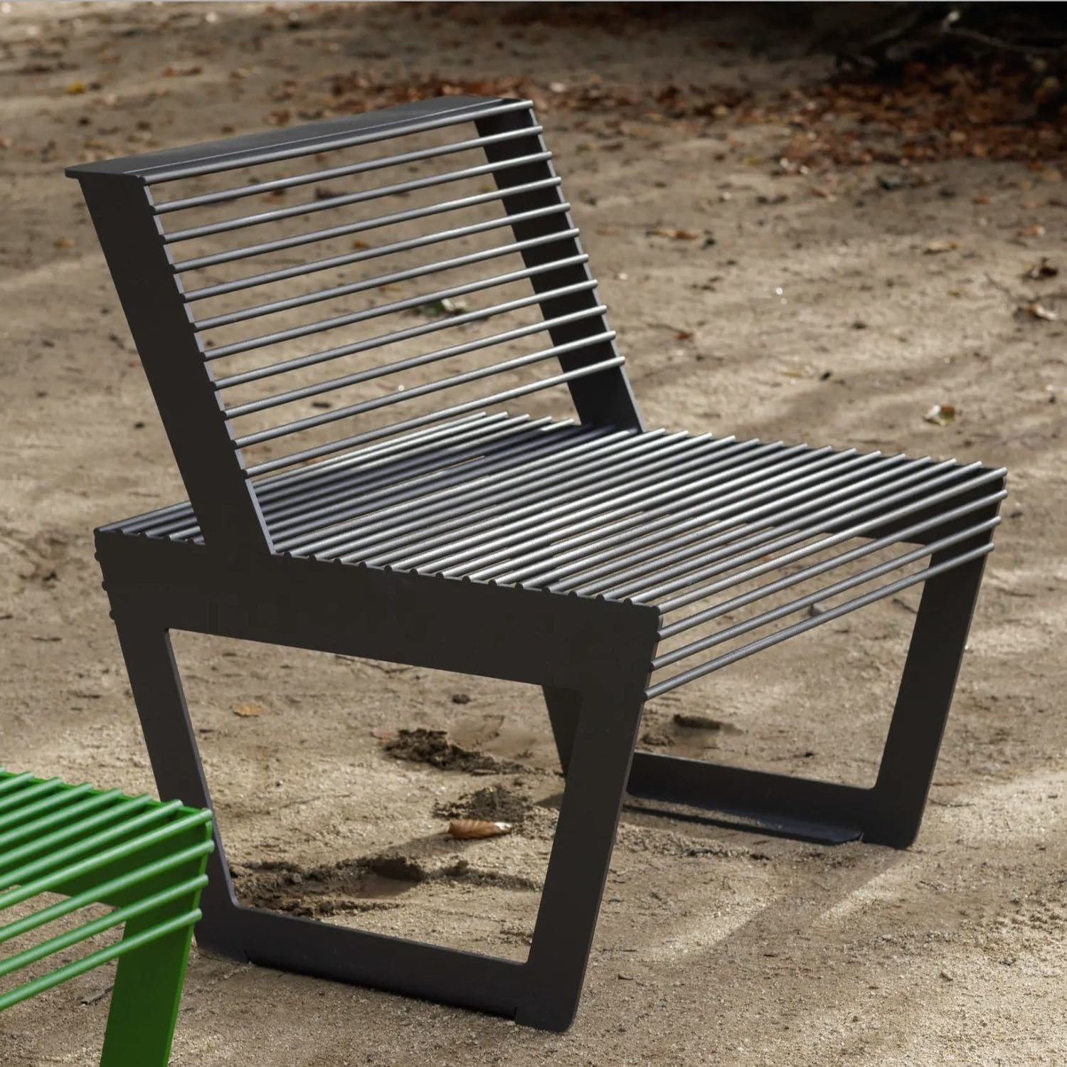 Contemporary urban armchair - A3-101 - egoé - galvanised steel ...