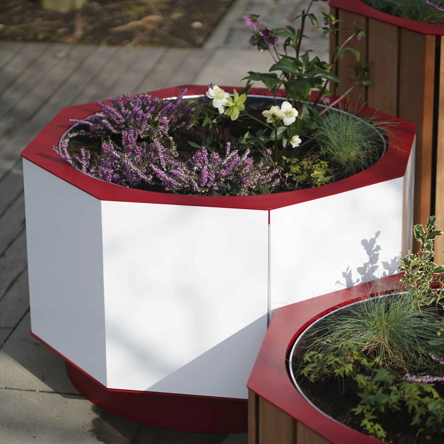 Steel planter - A30-220 - egoé - galvanised steel / thermo-lacquered ...
