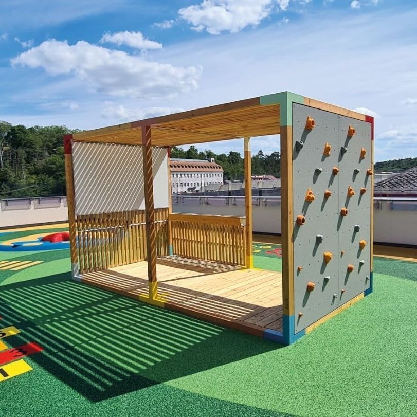 Sheltered play structure - Y - egoé - for playground / galvanised steel ...