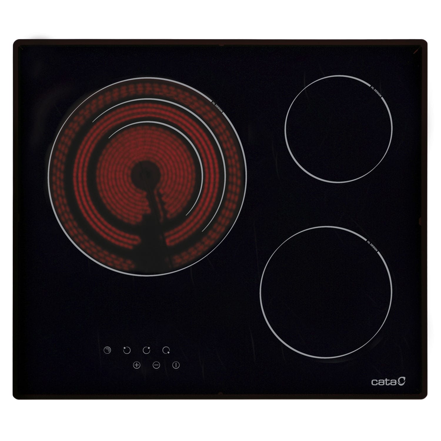 Vitroceramic cooktop - TT 603 - CATA - electric / 3 burner / built-in