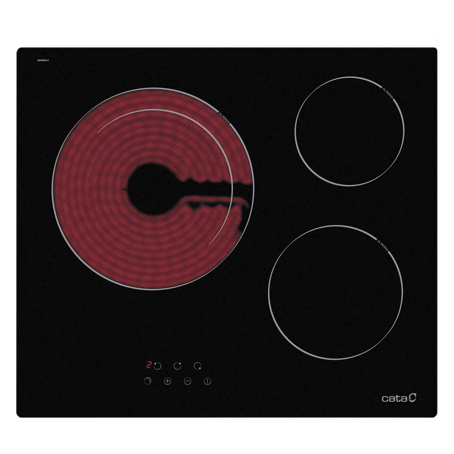 Vitroceramic cooktop - TDN 603 - CATA - 3 burner / built-in / with ...