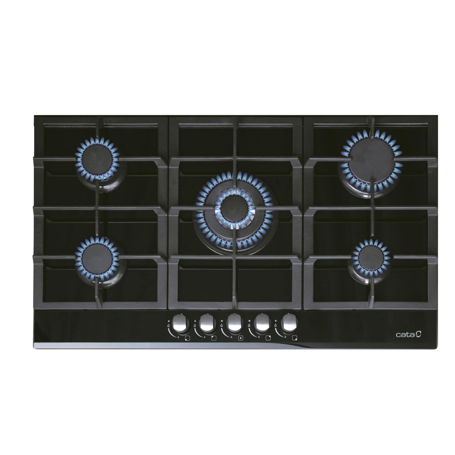 Gas cooktop - LCI 941 BK - CATA - vitroceramic / 5 burner / built-in