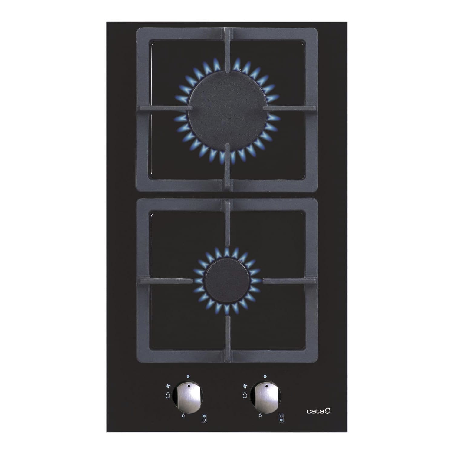Gas cooktop - LCI 302 BK - CATA - vitroceramic / 2 burner / built-in
