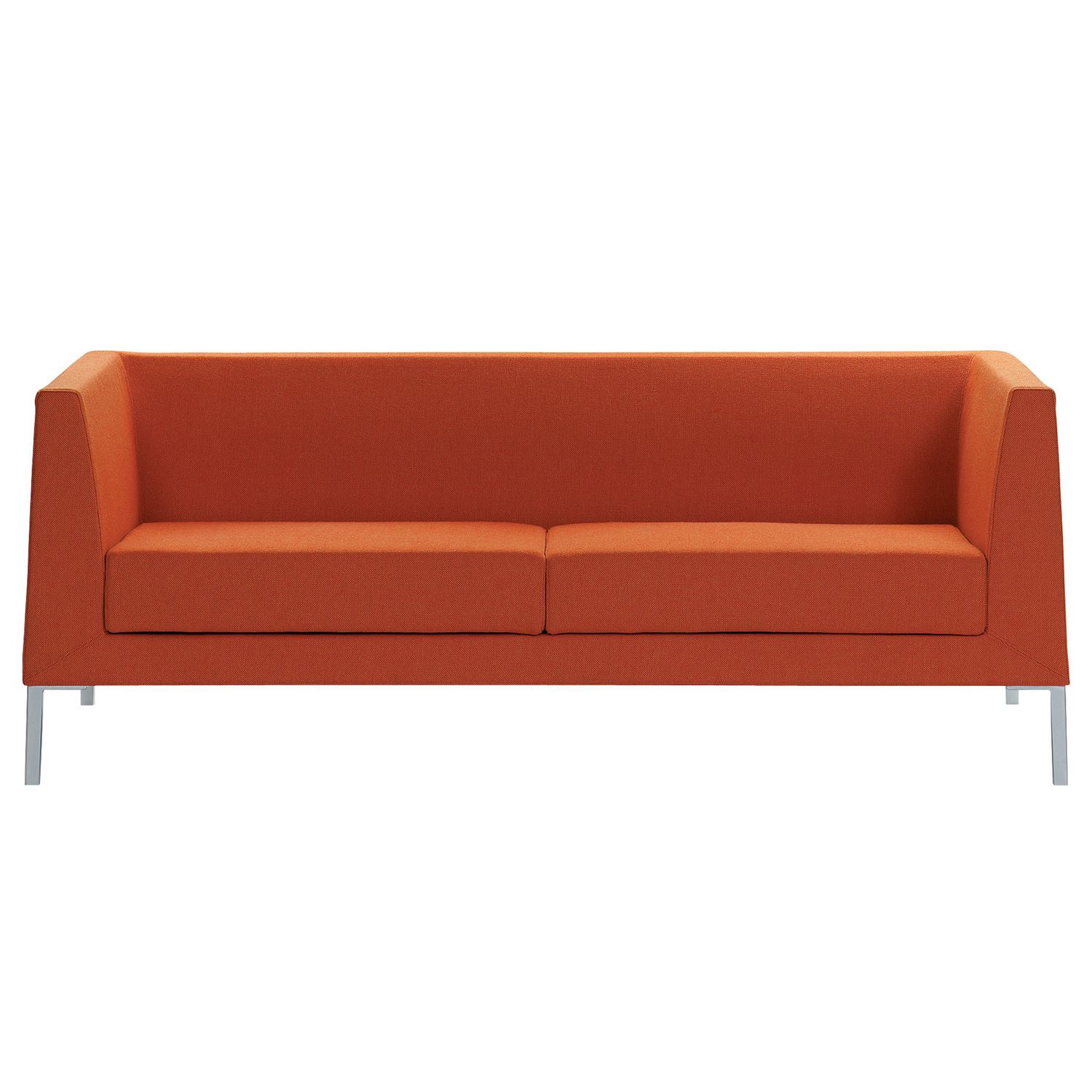 Contemporary sofa - Paustian - for reception areas / gray / orange