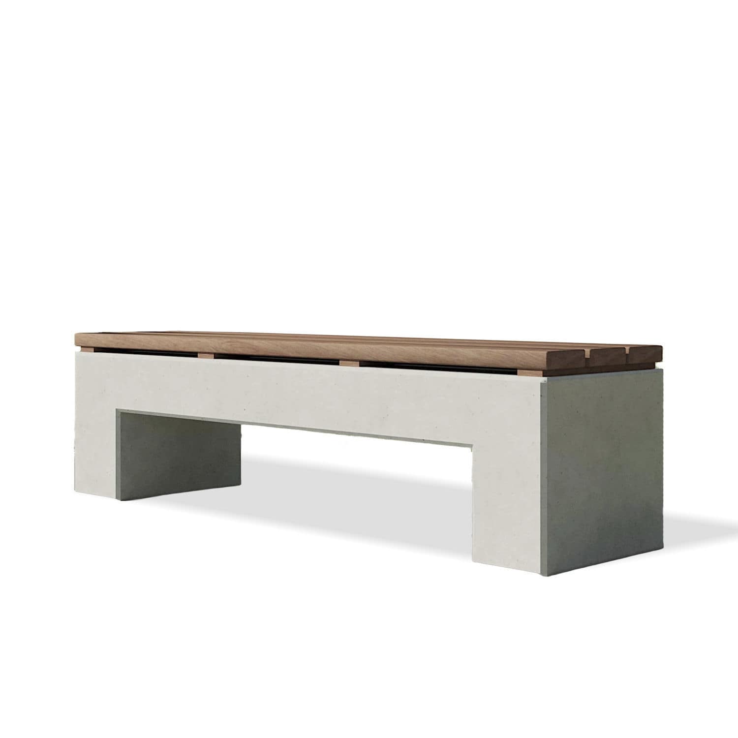Contemporary public bench - angulus sedes pontis 1 - CO33 - solid wood ...