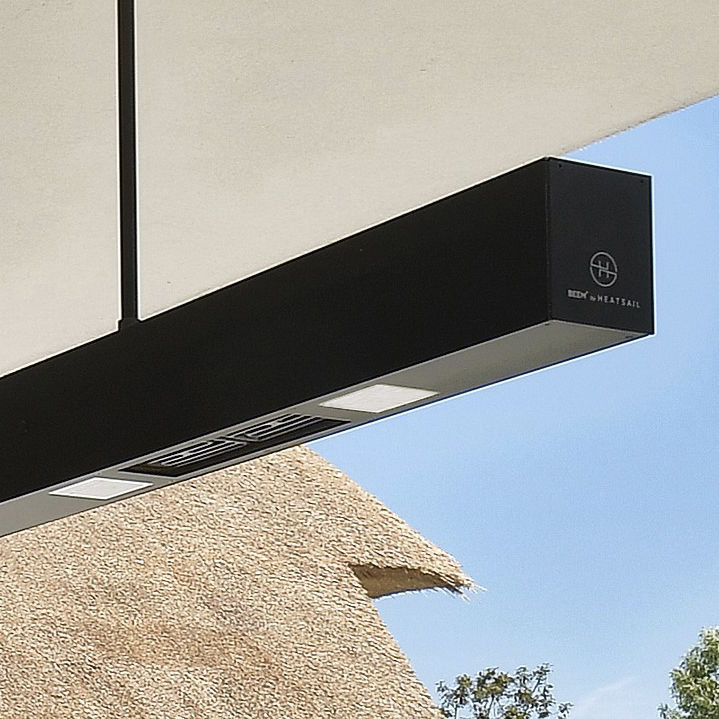 Contemporary ceiling light - BEEM - Heatsail - linear / rectangular / glass