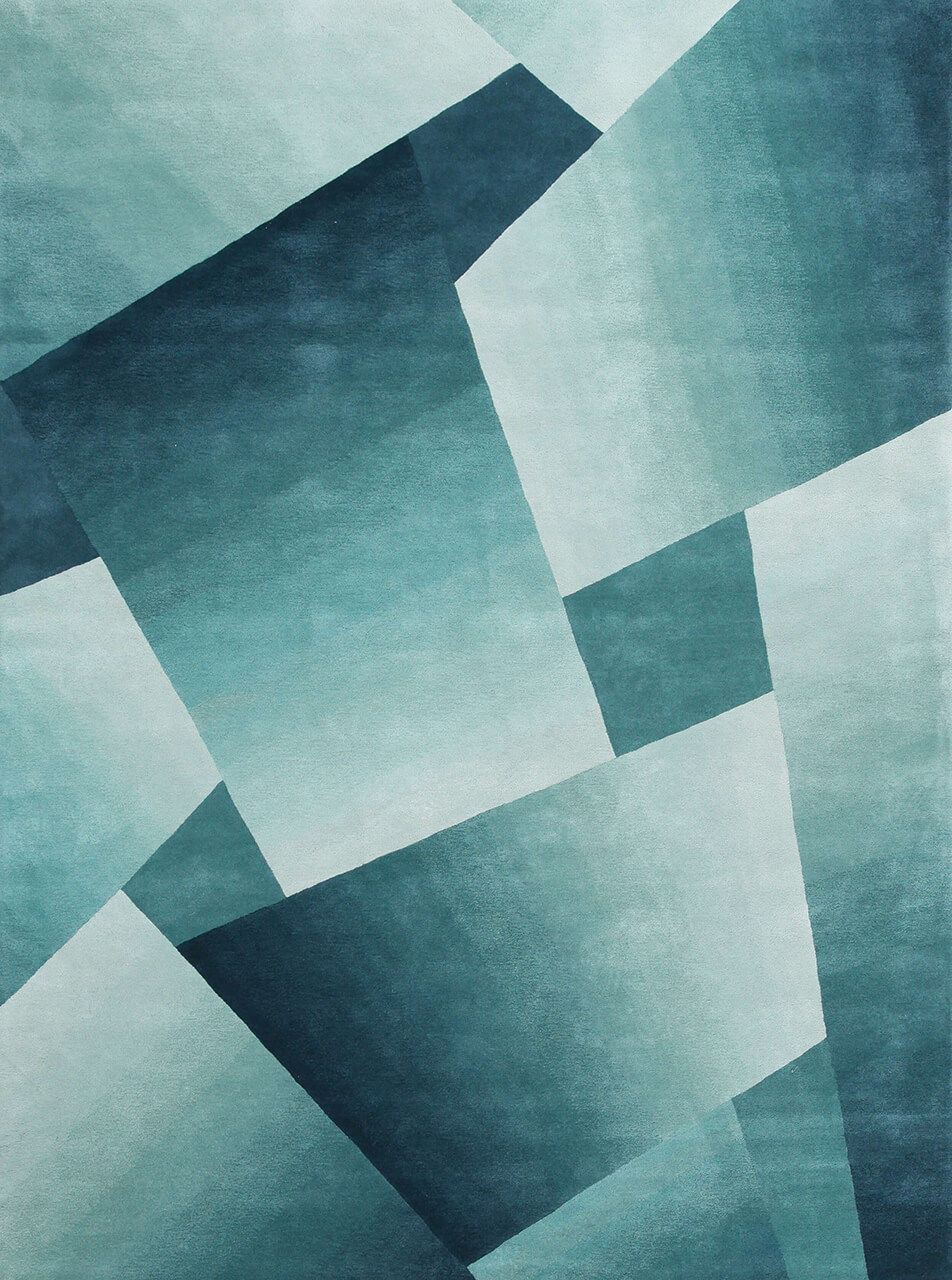 Contemporary rug - RD PERSPECTIVE - AMINI - geometric / wool / silk