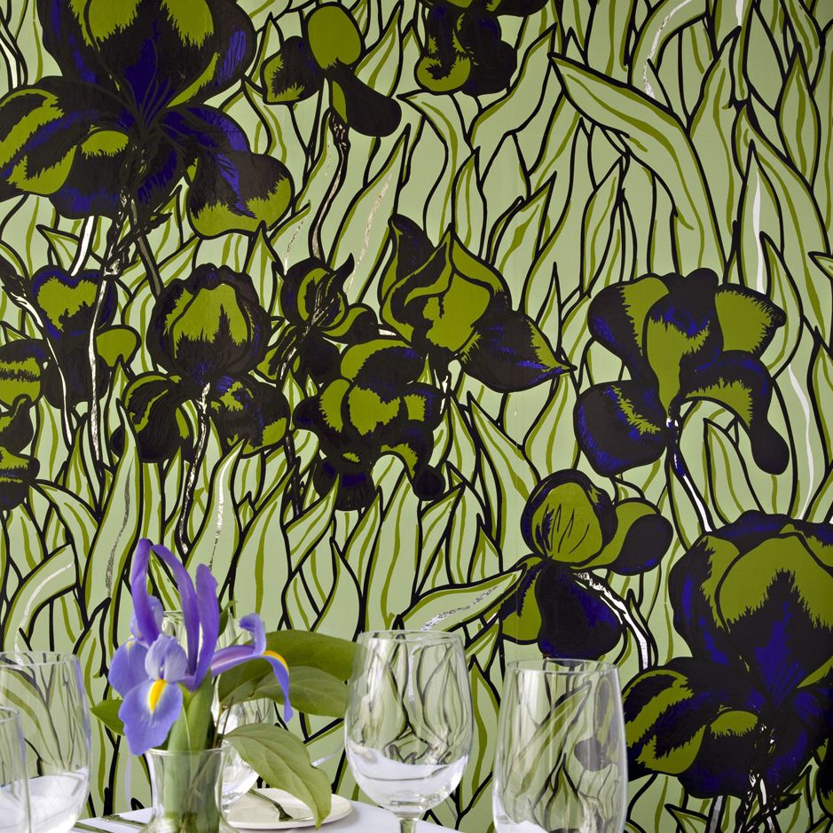 Contemporary wallpaper - IRIS - FLAVOR PAPER - polyester / floral ...
