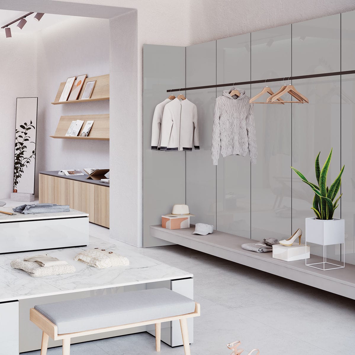 Furniture panel - Crystal LIGHT GREY - Transformad - for kitchen / wall ...