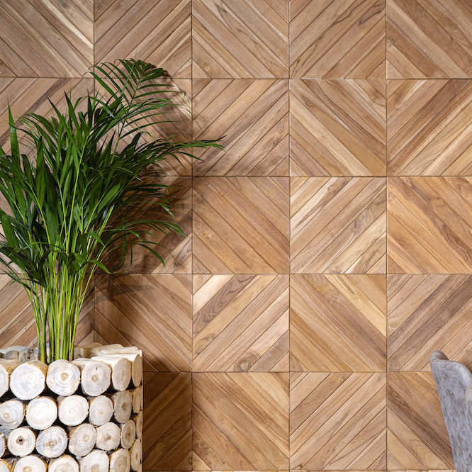 Wooden wall cladding panel - ARROW - Teakwall - indoor / glued ...