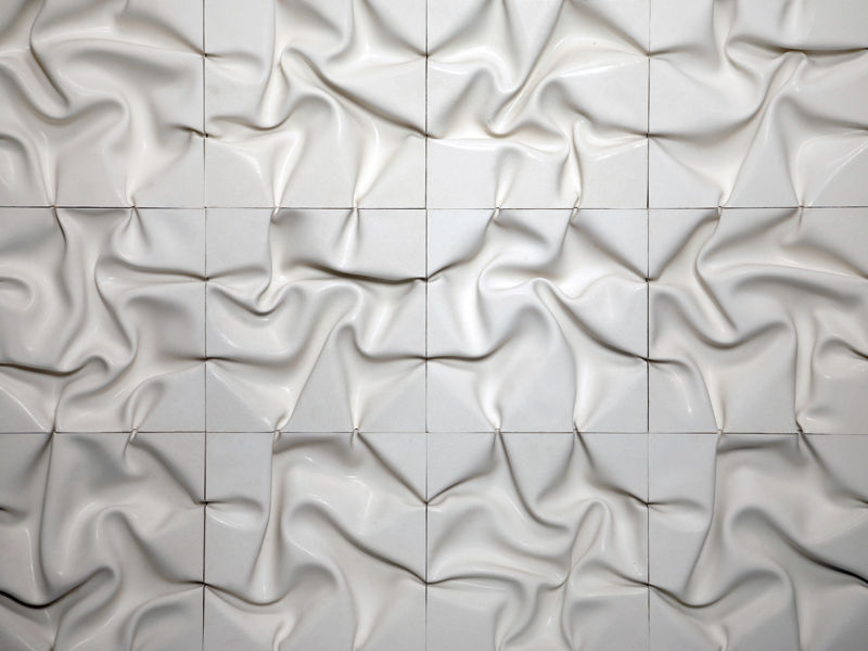 Concrete tile - VERTIGO - itaibaron - embossed / indoor / wall