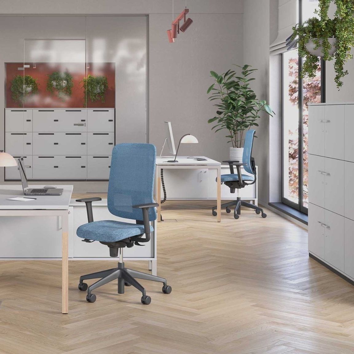 Contemporary office chair - UTILA - Nowy Styl - indoor / mesh / metal base