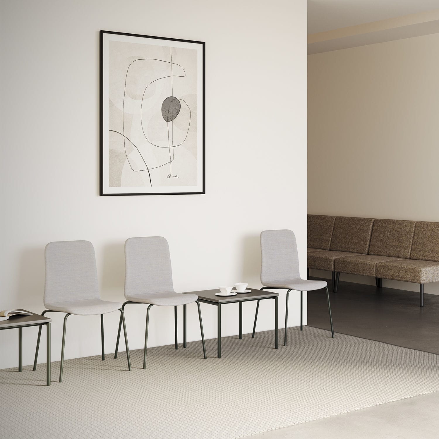 Contemporary visitor chair - VAPAA - Nowy Styl - fabric / metal base ...