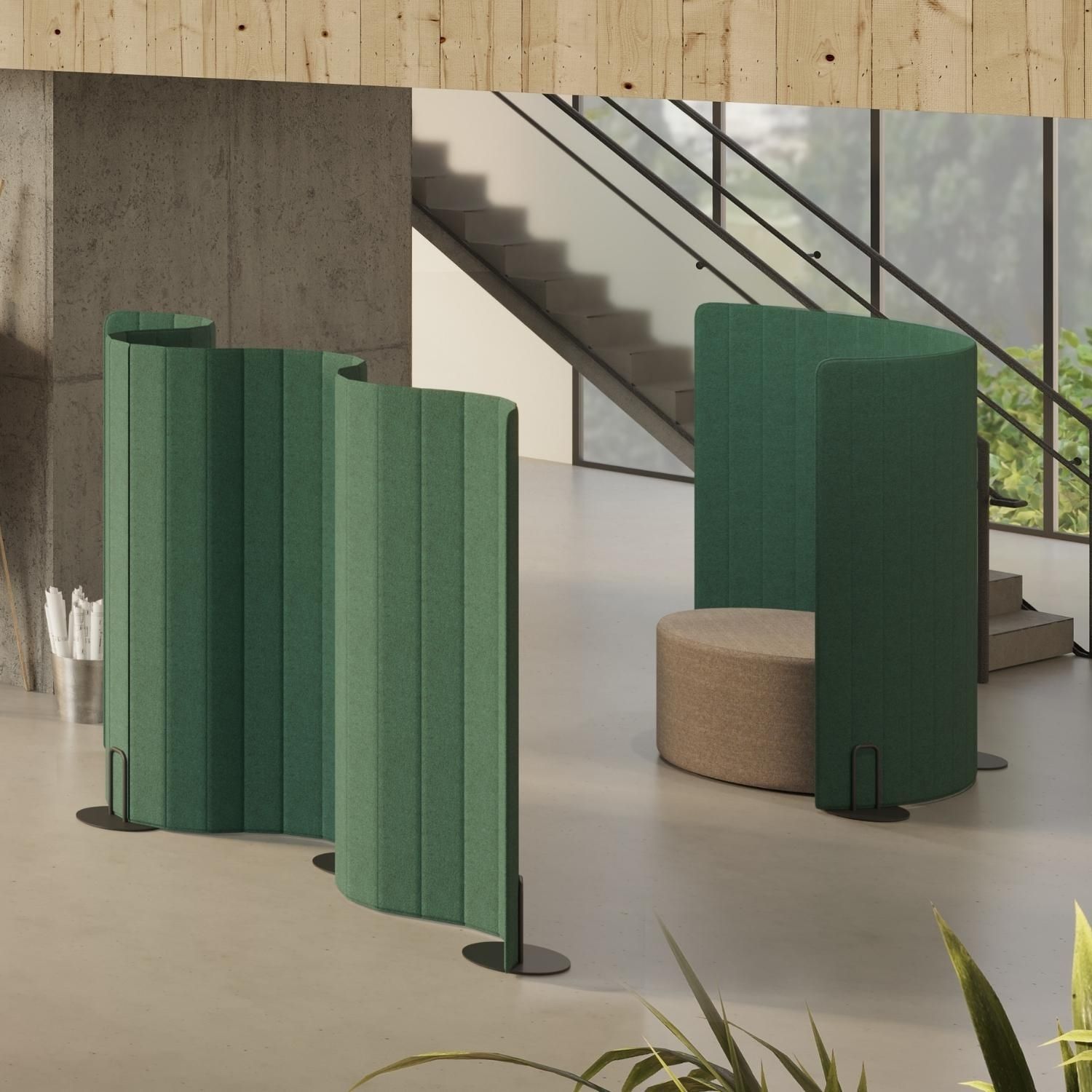 Fabric room divider - PRIVI - Nowy Styl - for office / modular / indoor