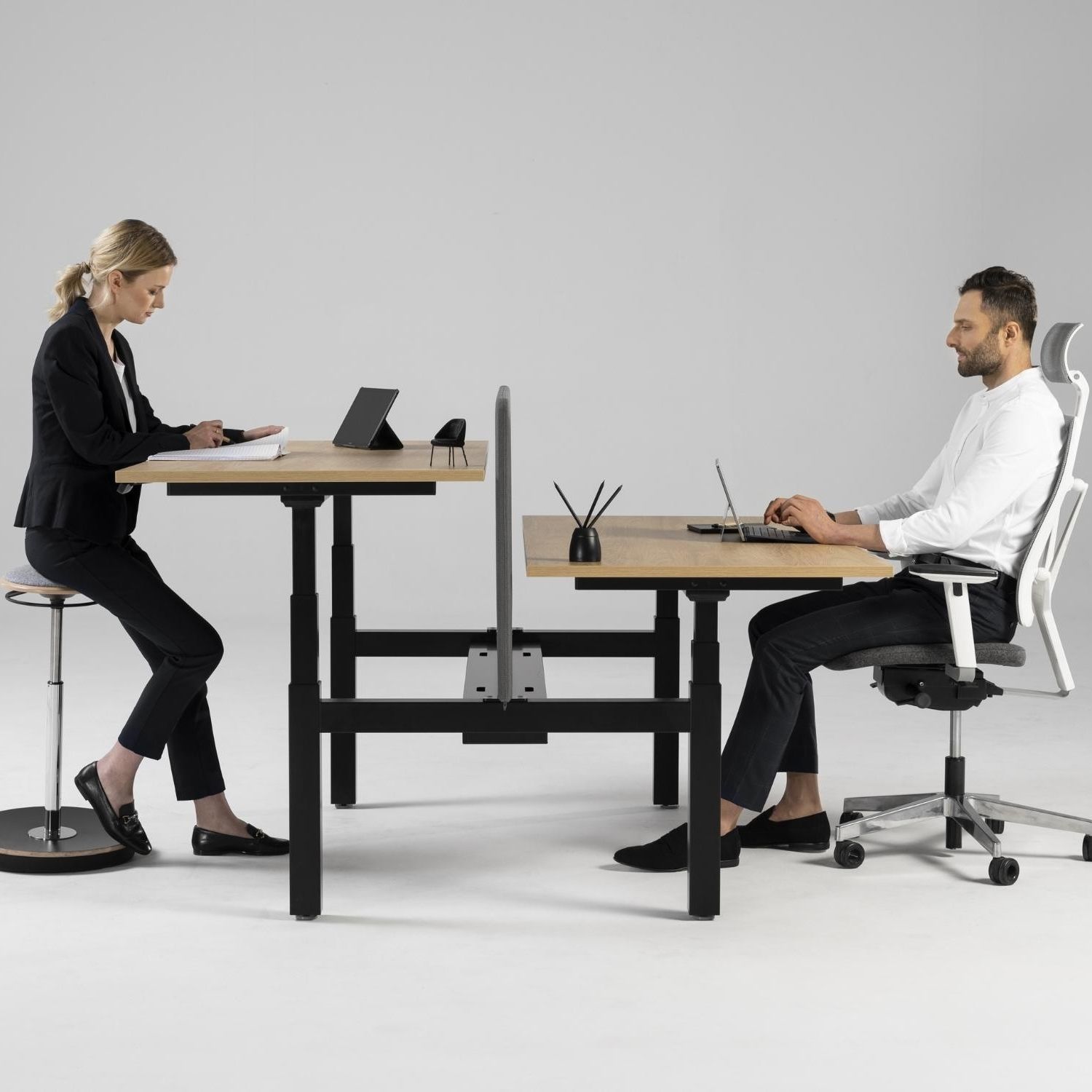 Free-standing desk - EUP - Nowy Styl - 2 person / contemporary / wooden