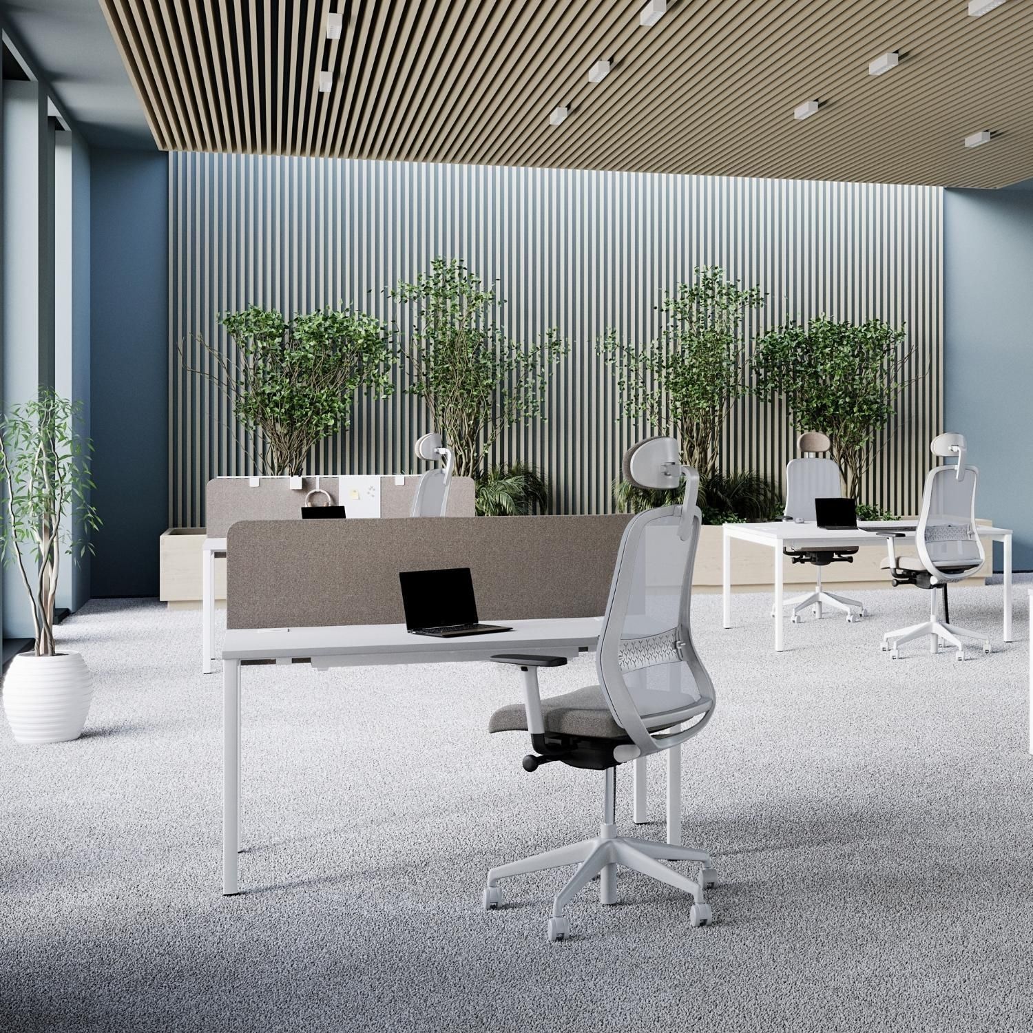 Free-standing desk - BSPACE - Nowy Styl - contemporary / wooden / felt