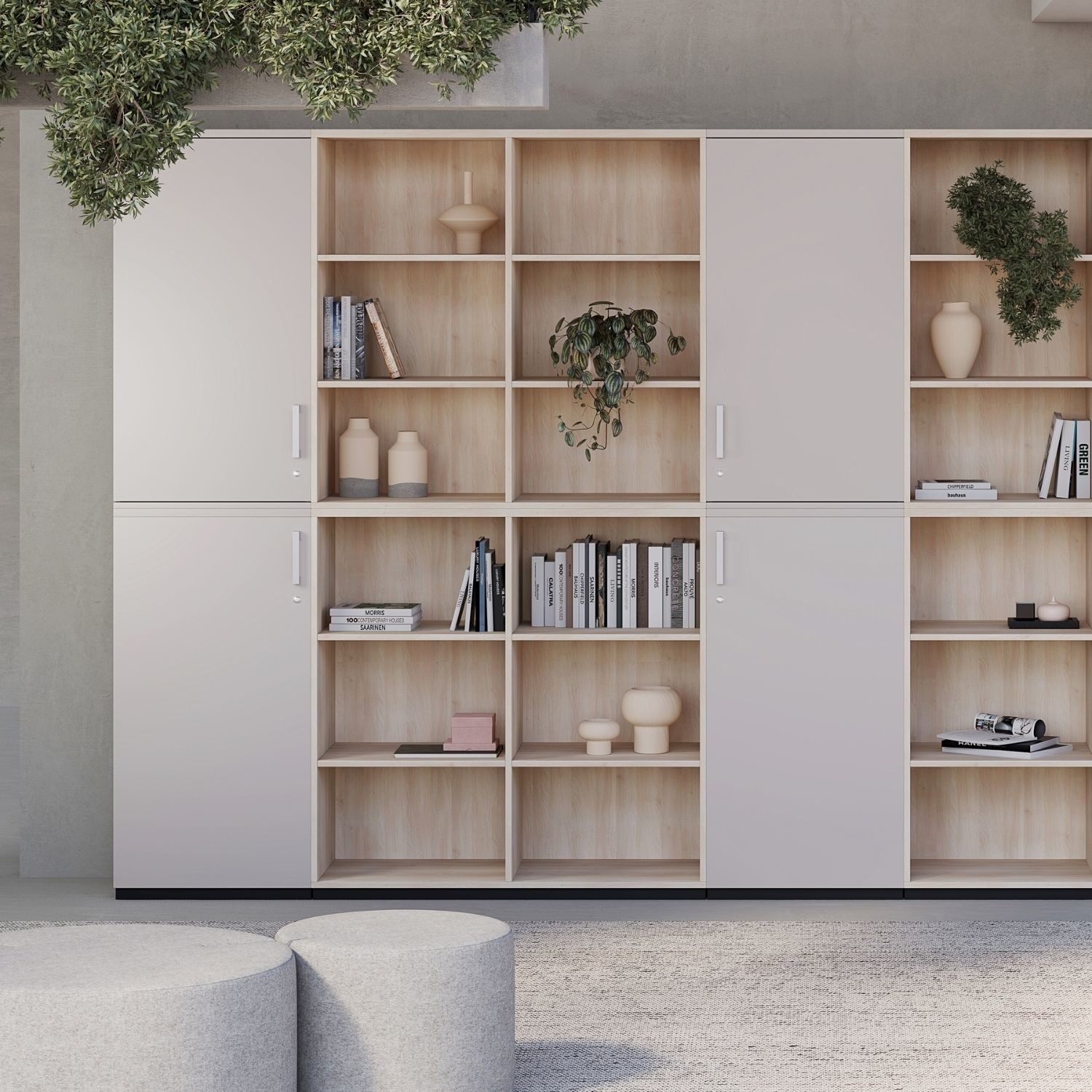 Low filing cabinet - K40 - Nowy Styl - tall / wall-mounted / melamine