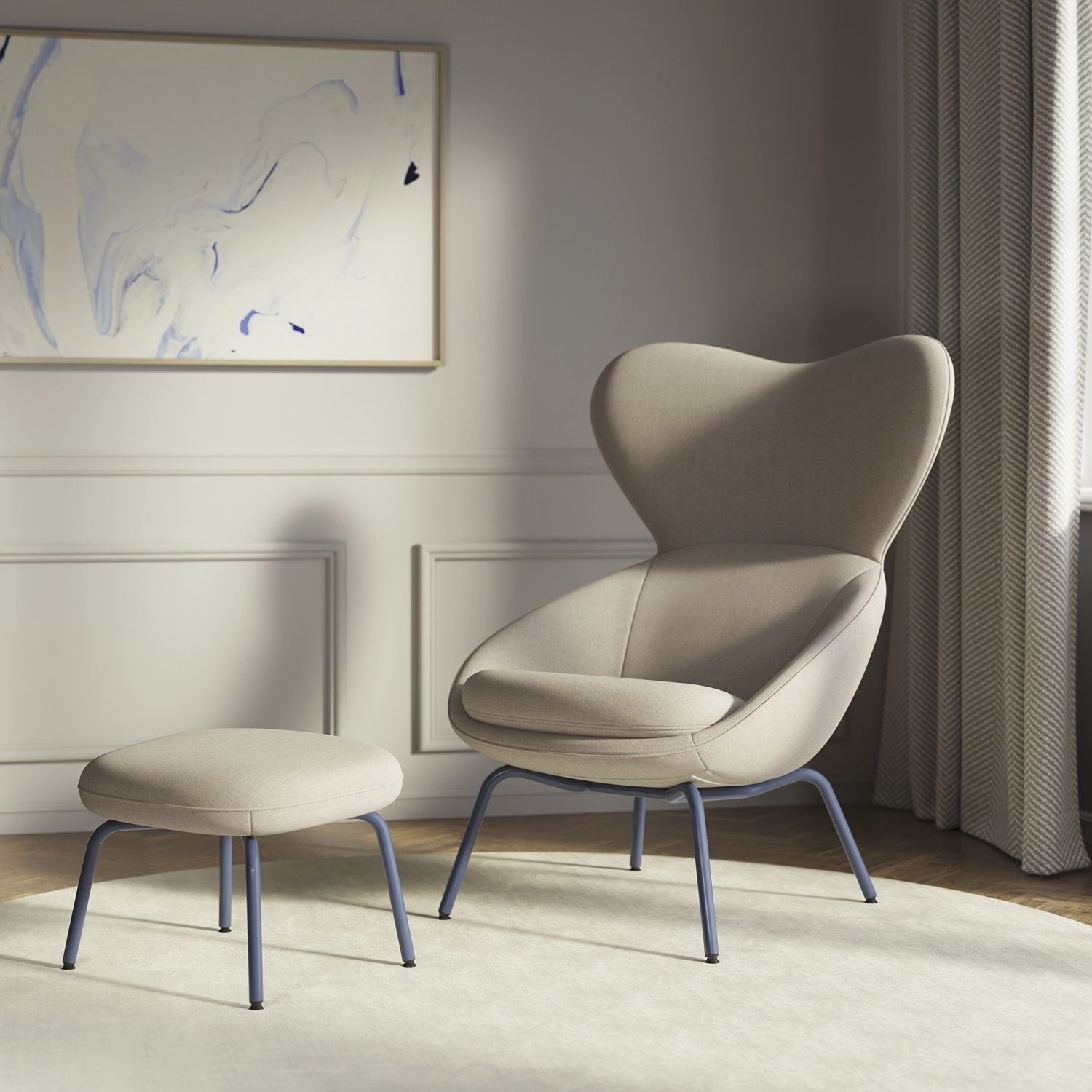 Contemporary armchair - SCADIO - Nowy Styl - fabric / metal / custom