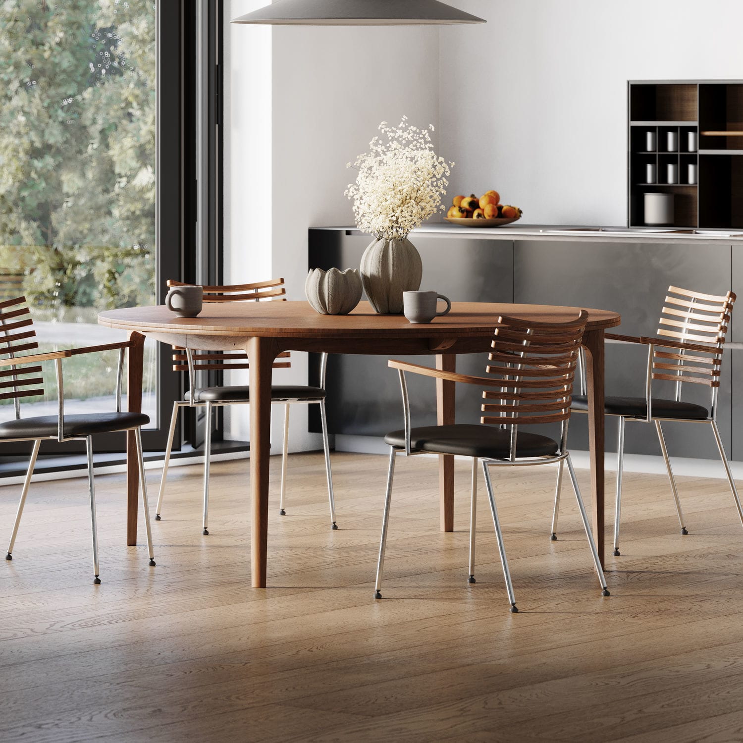 Contemporary table - GM 3700 Ro - Naver Collection - oak / walnut / ash