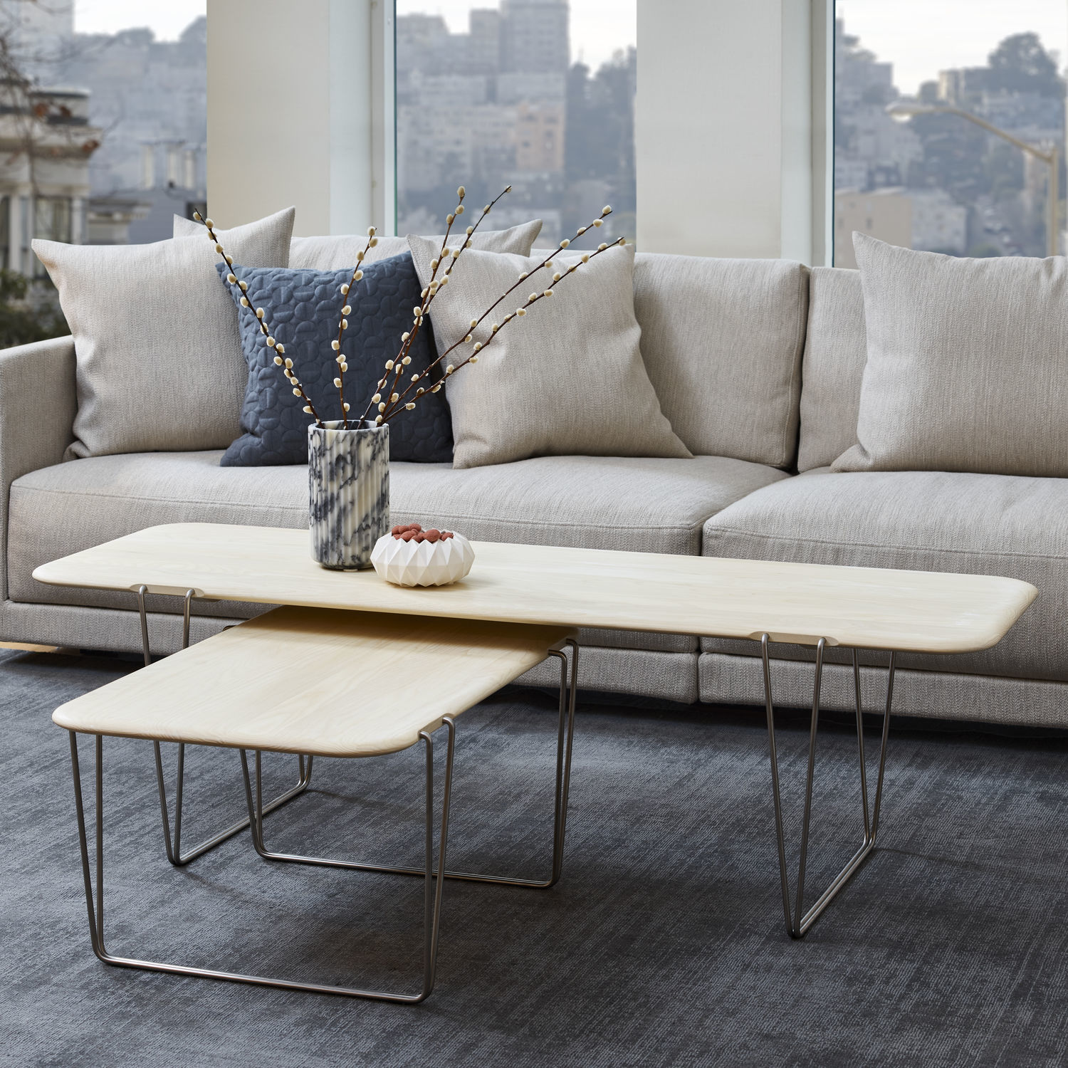 Contemporary coffee table - AK 825-830 - Naver Collection - oak ...