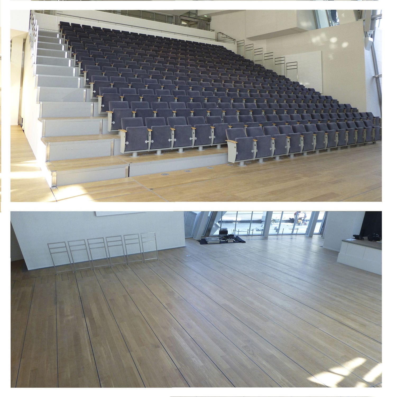 Retractable stadium seating - STRAIGHT QSX SYSTEM - SERAPID - automated ...