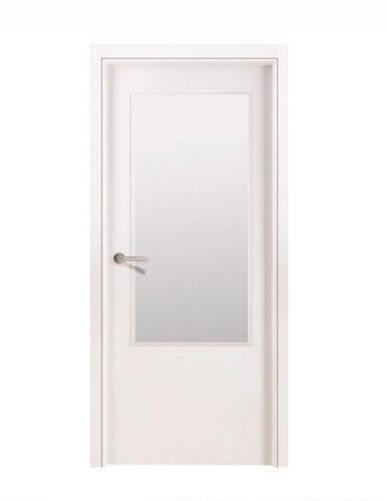 Interior door - WHITE - NORMA DOORS - wooden / swing / semi-glazed