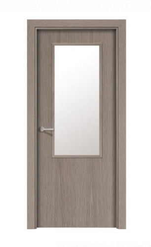 Interior door - TEXTURIZED - NORMA DOORS - vinyl / swing / semi-glazed