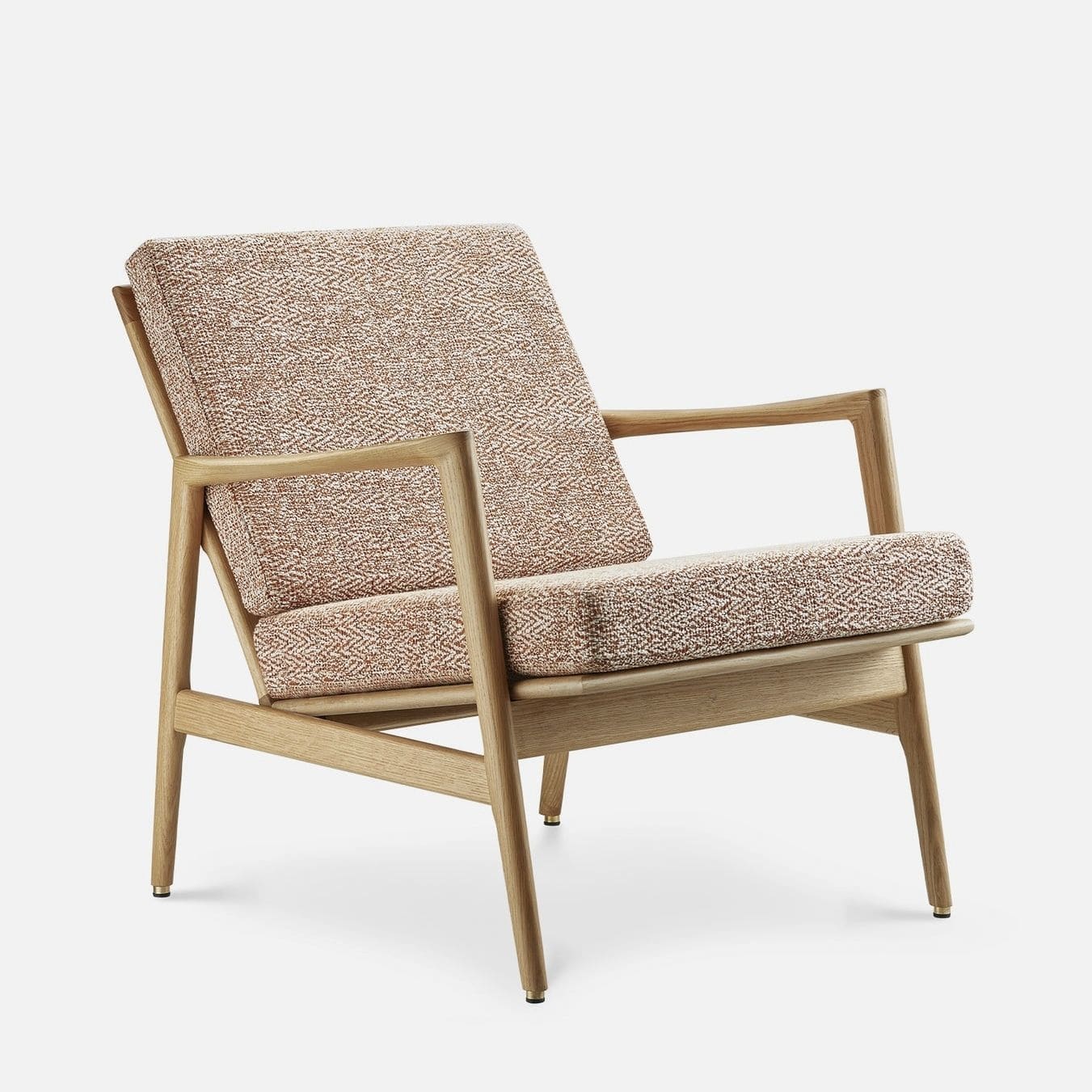Contemporary lounge chair - STEFAN - 366 Concept - textile / leather / oak