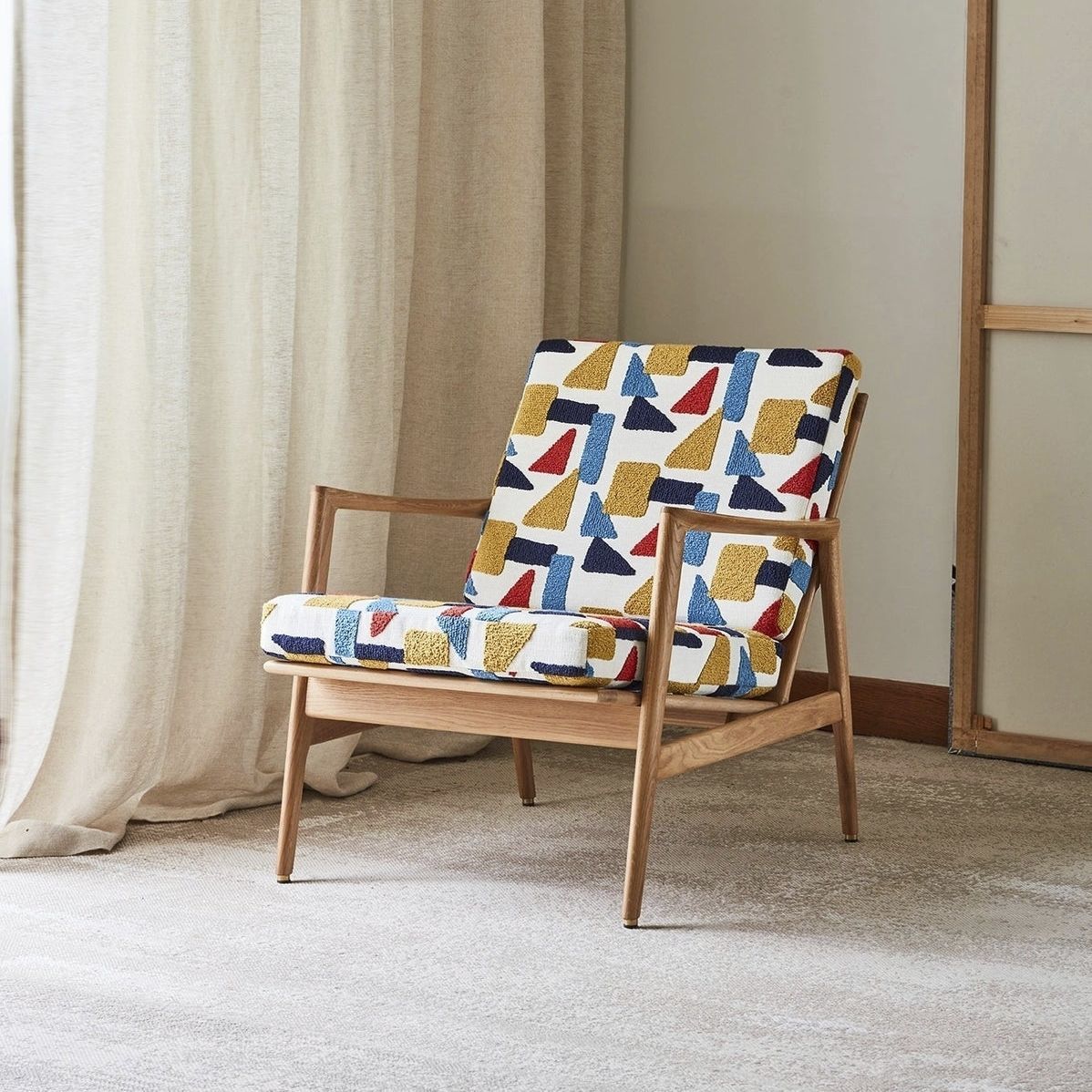 Contemporary lounge chair - STEFAN - 366 Concept - textile / leather / foam