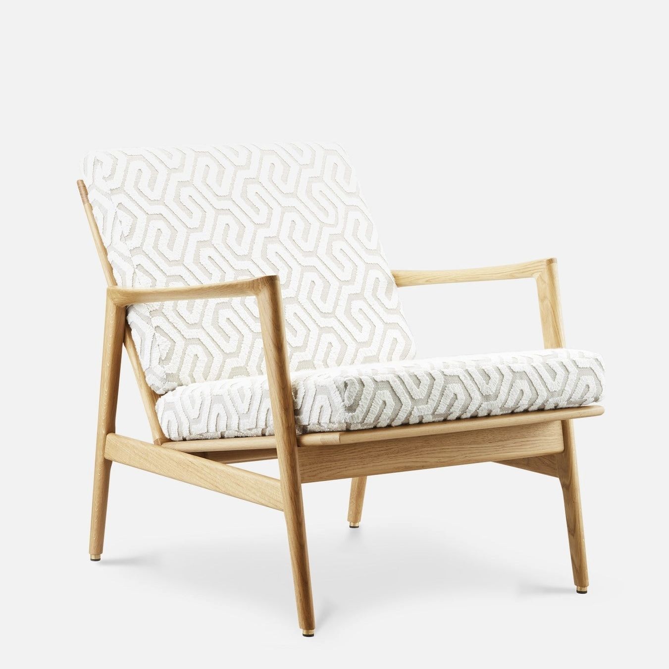 Contemporary lounge chair - STEFAN - 366 Concept - textile / leather / oak