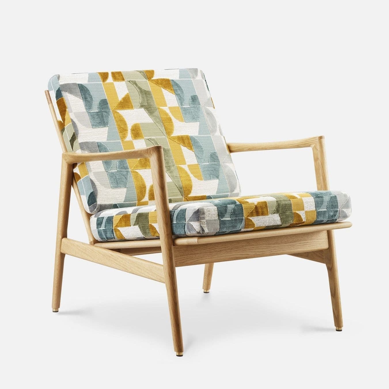 Contemporary lounge chair - STEFAN - 366 Concept - textile / leather / foam