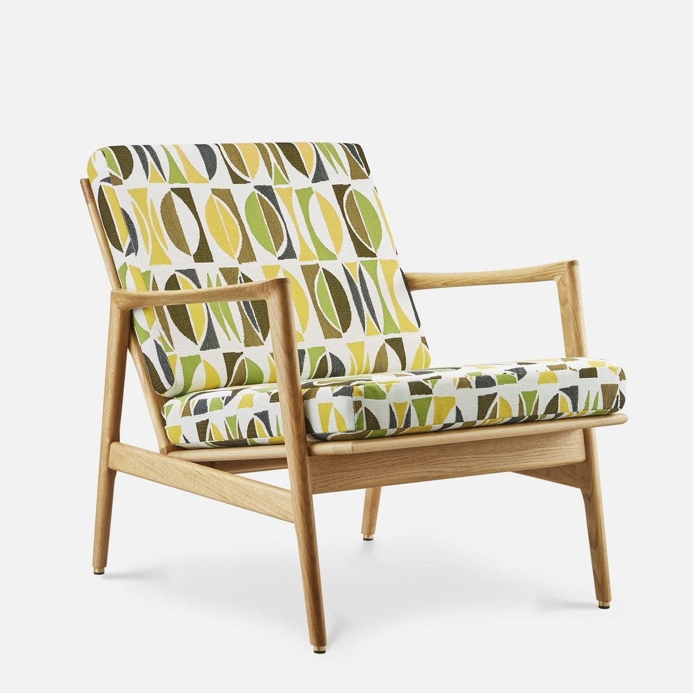 Contemporary lounge chair - STEFAN - 366 Concept - textile / leather / oak