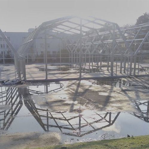 Metal frame tensile structure - FLORYA TENNIS COURTS - APEC Smart Steel ...