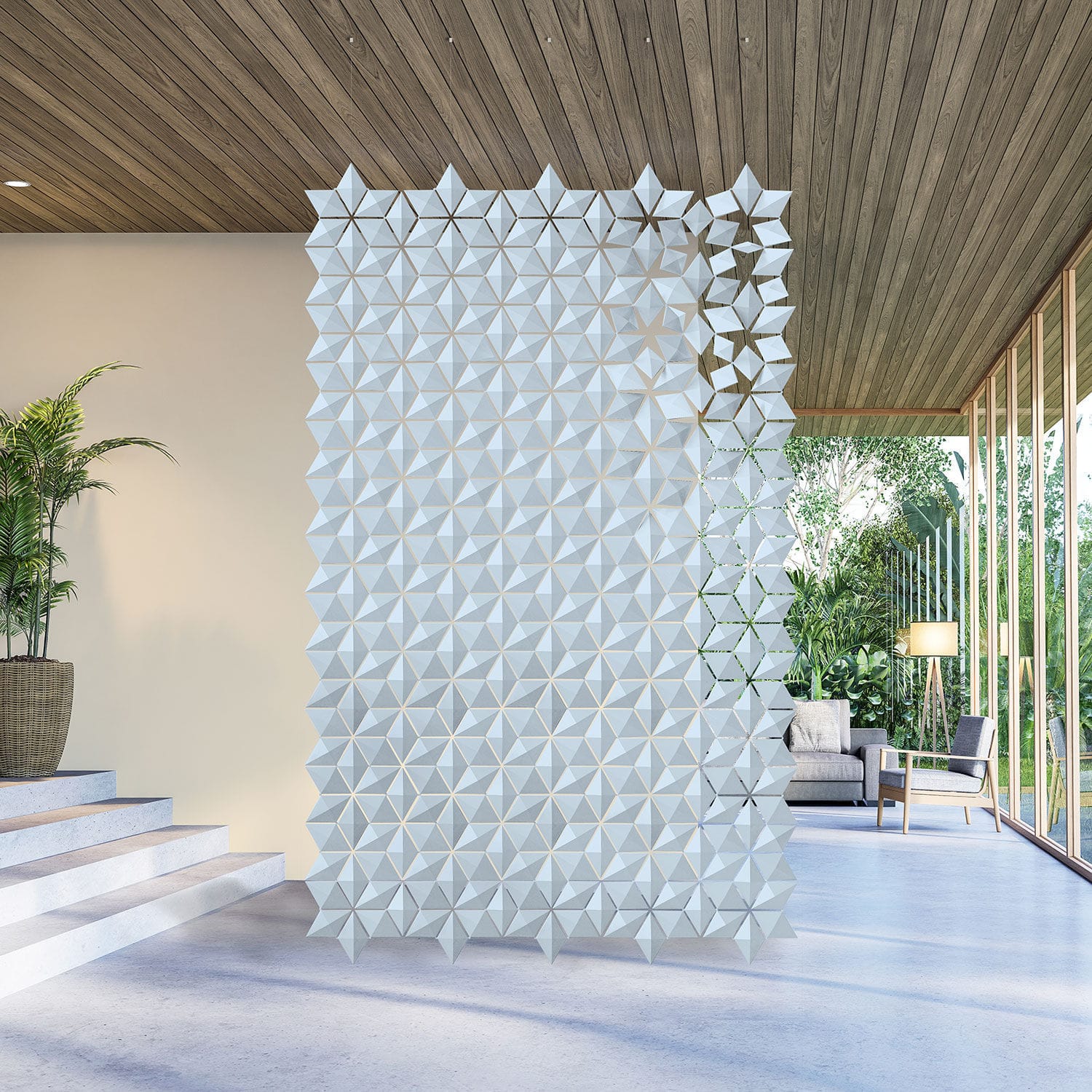 Aluminum room divider - Facet 170 x 275 - Bloomming - stainless steel ...