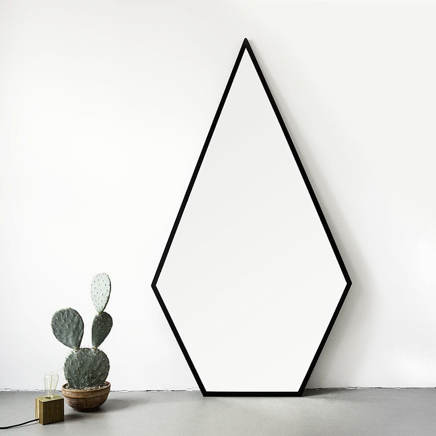 Free-standing mirror - DIAMOND - NUTSANDWOODS - contemporary / steel