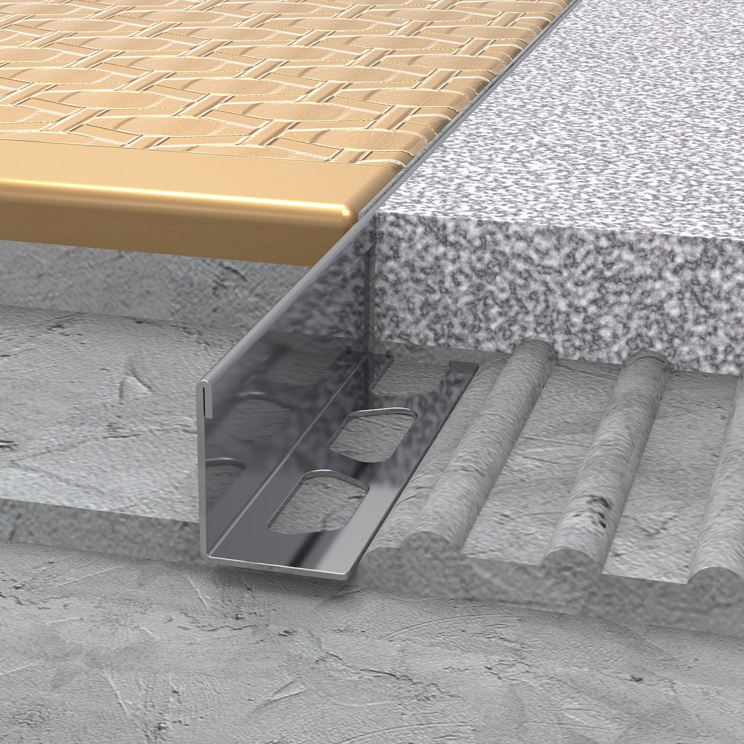 Stainless steel junction profile - SB07-01 - ARFEN - for tile