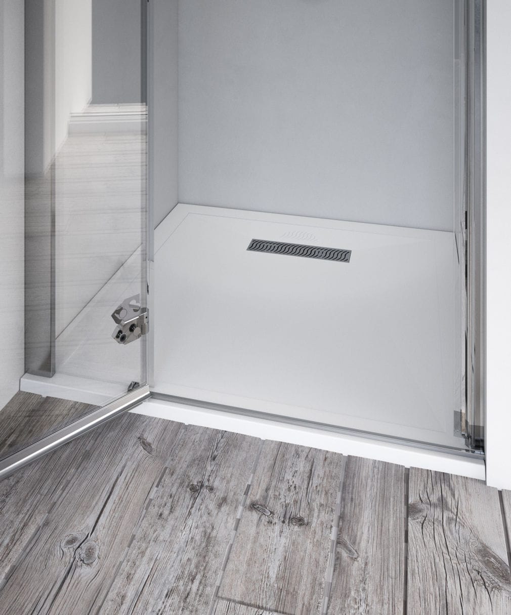Square shower base - 1189204 - Aqualux Bathroom Design - above floor ...