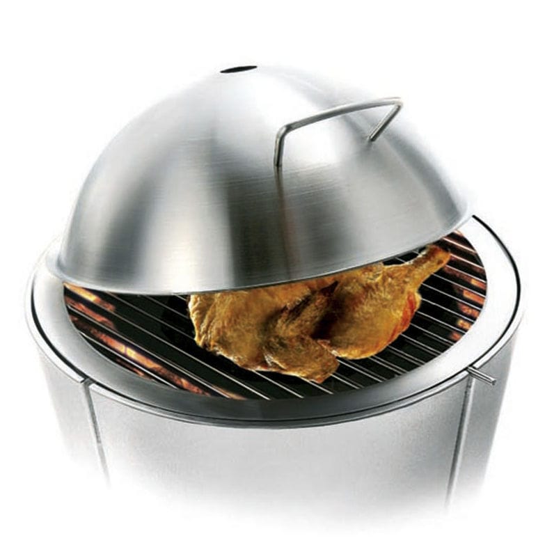 Charcoal barbecue - COOKING LID - eva solo - free-standing / stainless steel