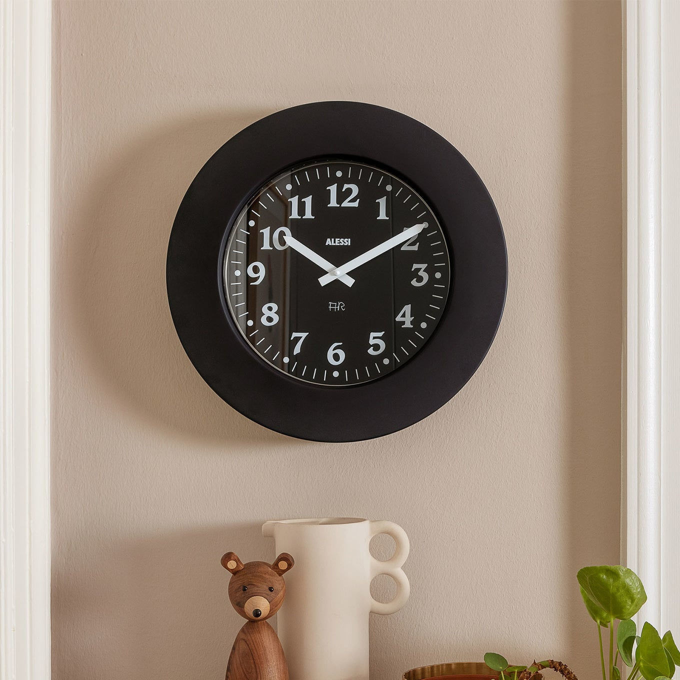 Contemporary clock - Momento - ALESSI S.P.A. - wall-mounted / analog ...