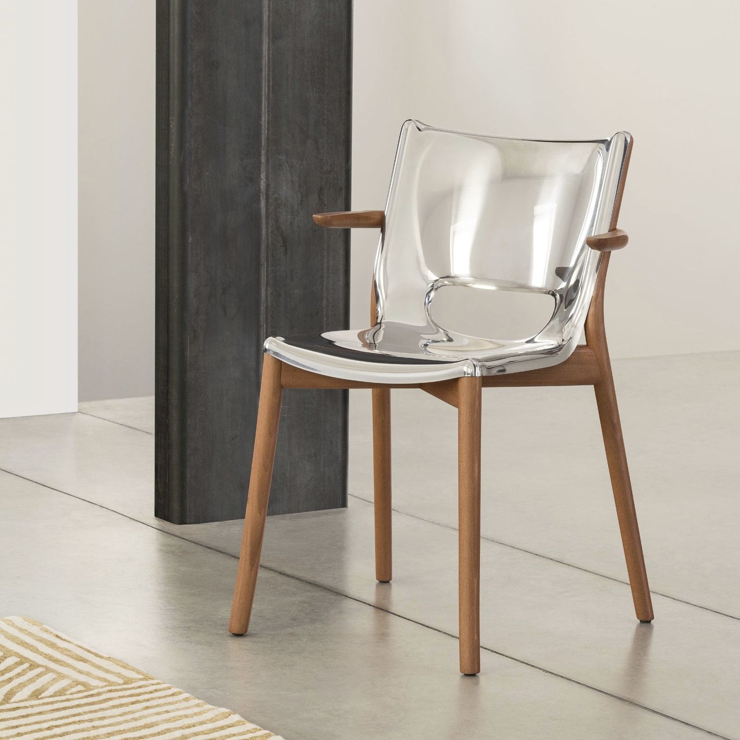 Contemporary chair - Poêle Collection - ALESSI S.P.A. - beech / steel ...
