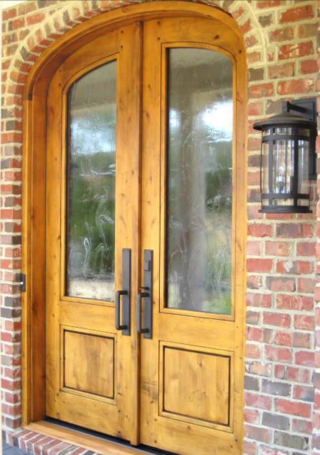 Entry door - LINVILLE STYLE 517 - AppWood - wooden / swing / semi-glazed