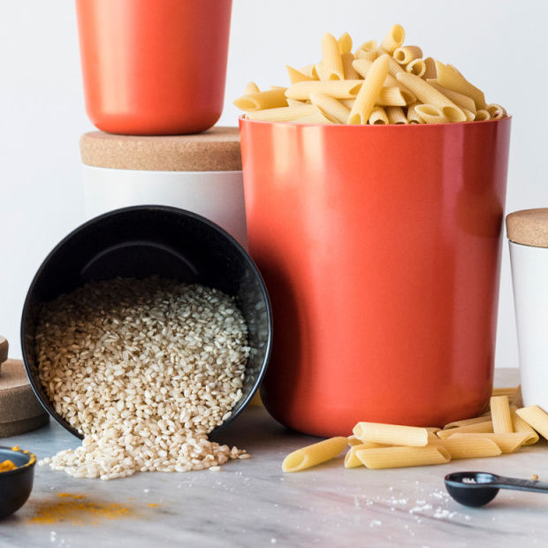 Bamboo fiber storage box - GUSTO XL - Ekobo - cork / food-grade melamin