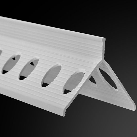 PVC edge trim - MONOLAYER - plastdecor - for tile / inside corner ...