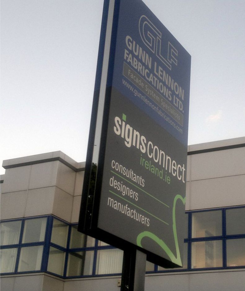 Floor-mounted signboard - SCI PYLON - Signs Connect Ireland - double ...